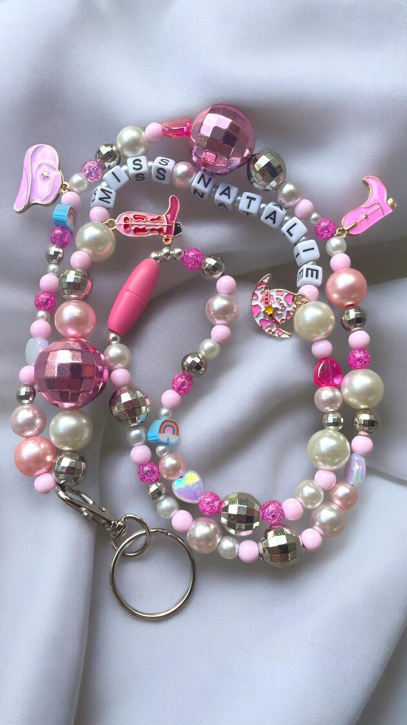 Custom Fun Beaded Badge Holder Necklace - Etsy