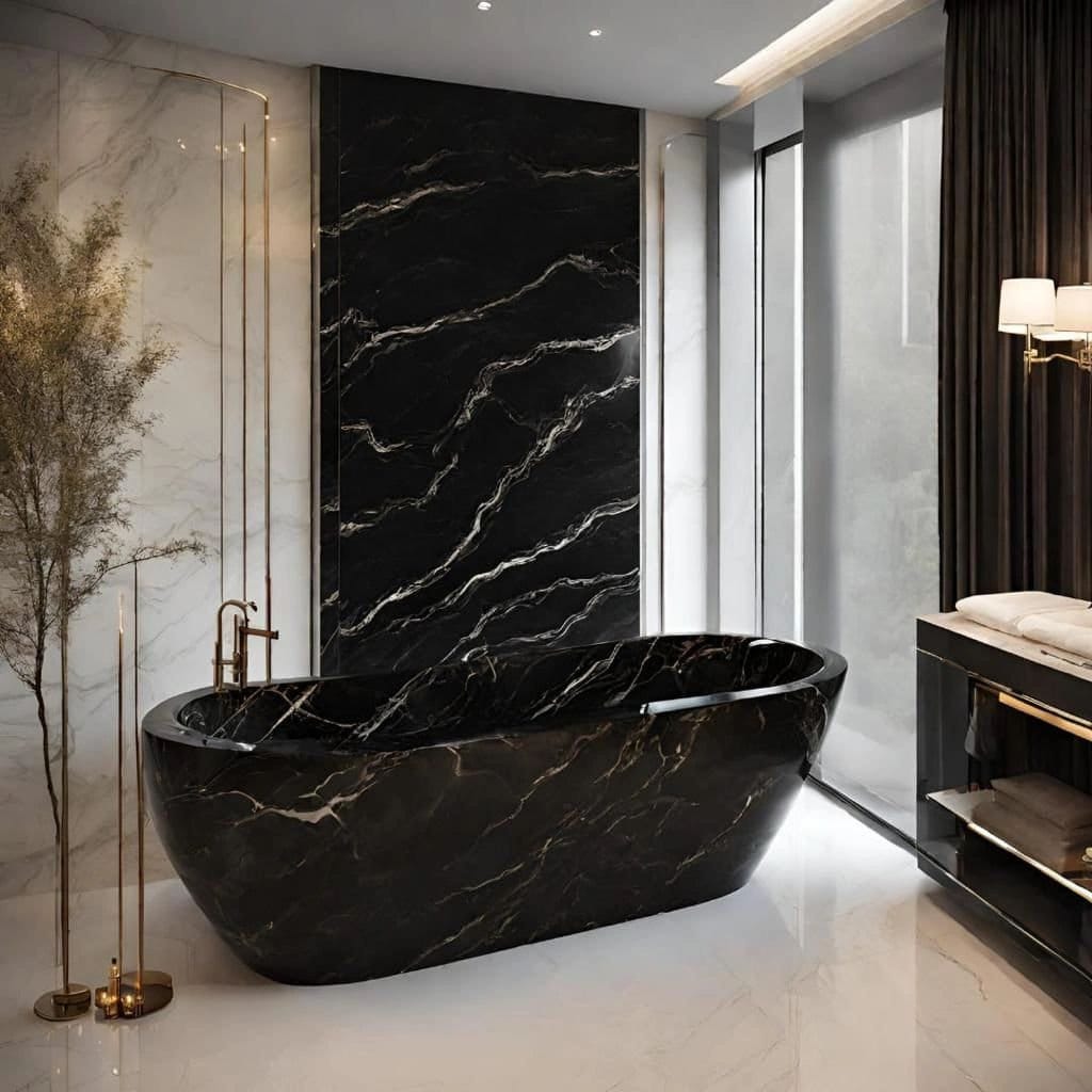 Natural Travertine Marble Bathtub Luxury Design Bathtub Hand Carved ...