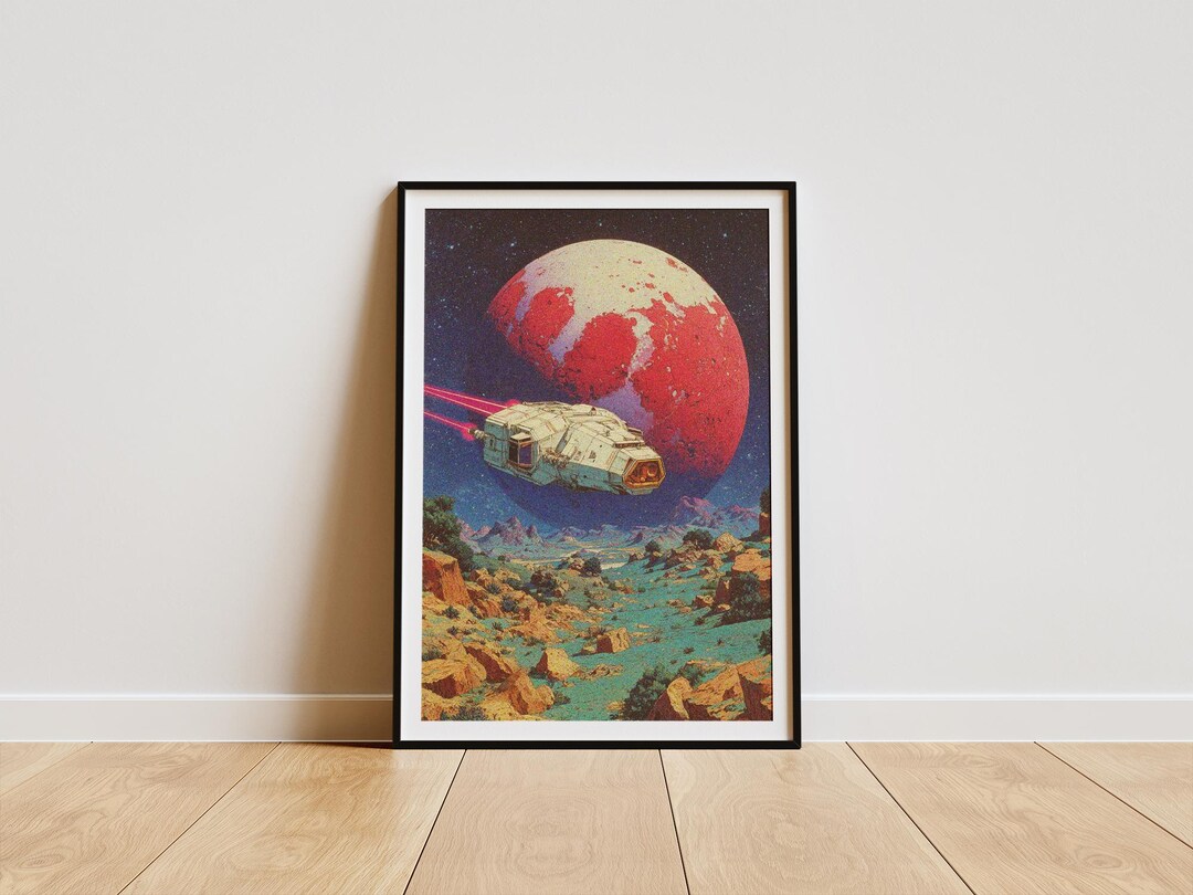 Voyager Redshift — Nasa-punk Lo-fi Sci-fi Poster (digital Download) - Etsy