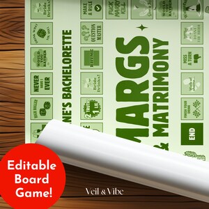 Editable Margs and Matrimony Bachelorette Drinking Game Tequila Bach ...