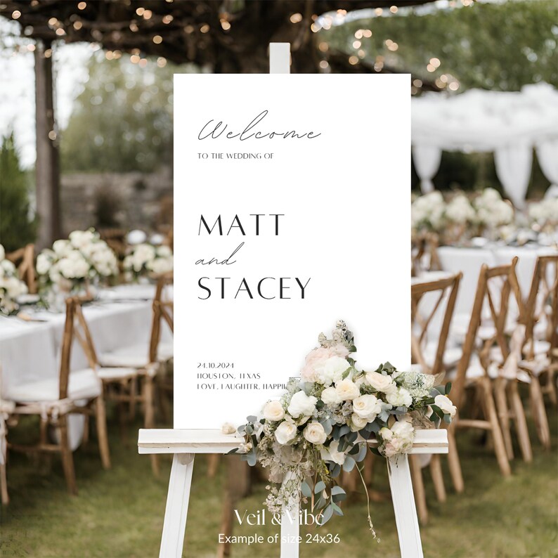 Editable Wedding Welcome Sign Template Wedding Poster Printable Script ...