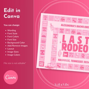 Last Rodeo Bachelorette Game Printable Board Game Bachelorette Drinking ...