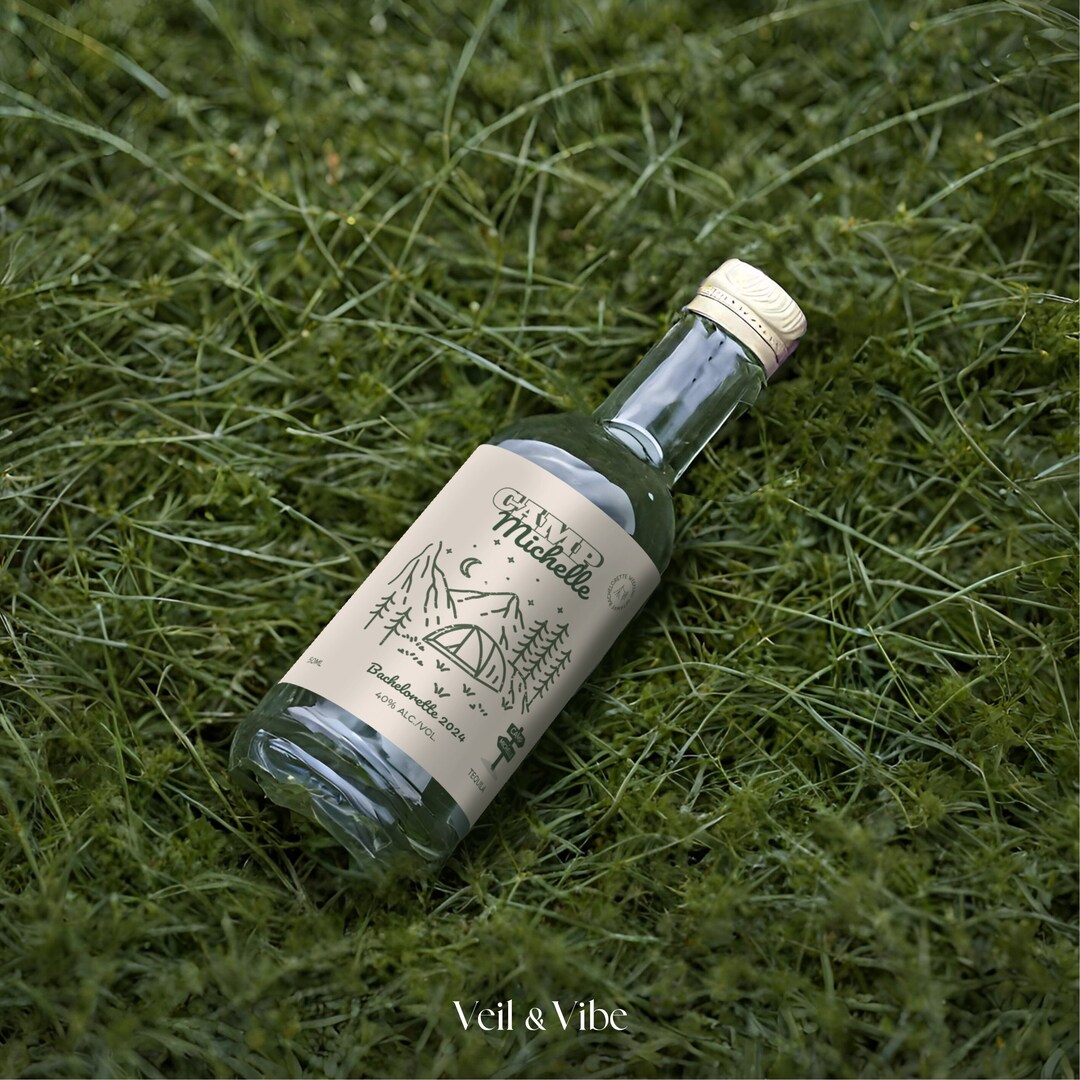 Camp Bachelorette Label for Tequila Shooters Mini Alcohol Label ...