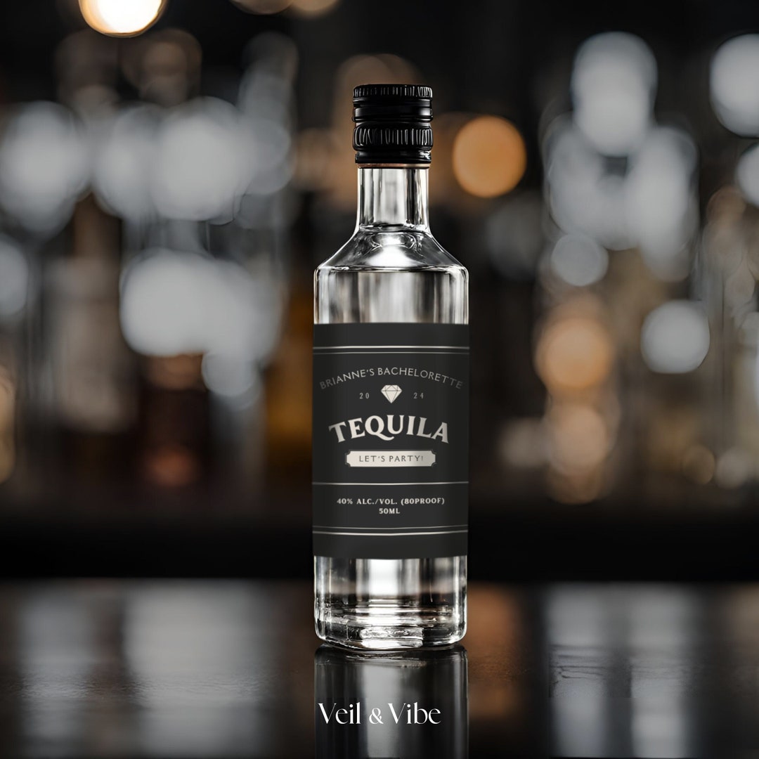 Bachelorette Party Mini Tequila Label Template Shooter Label Template ...