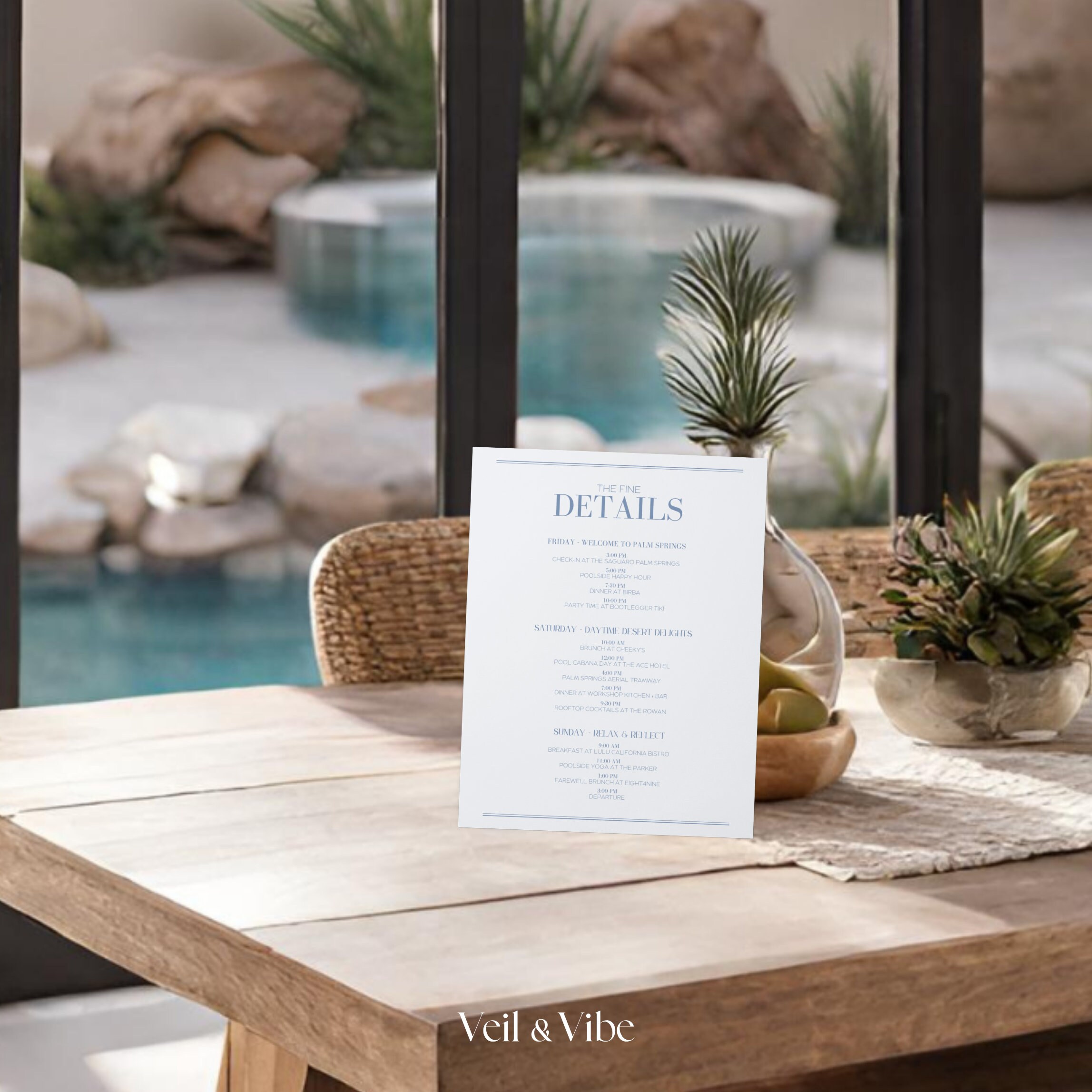 Country Club Bachelorette Party Invite Template Palm Springs ...