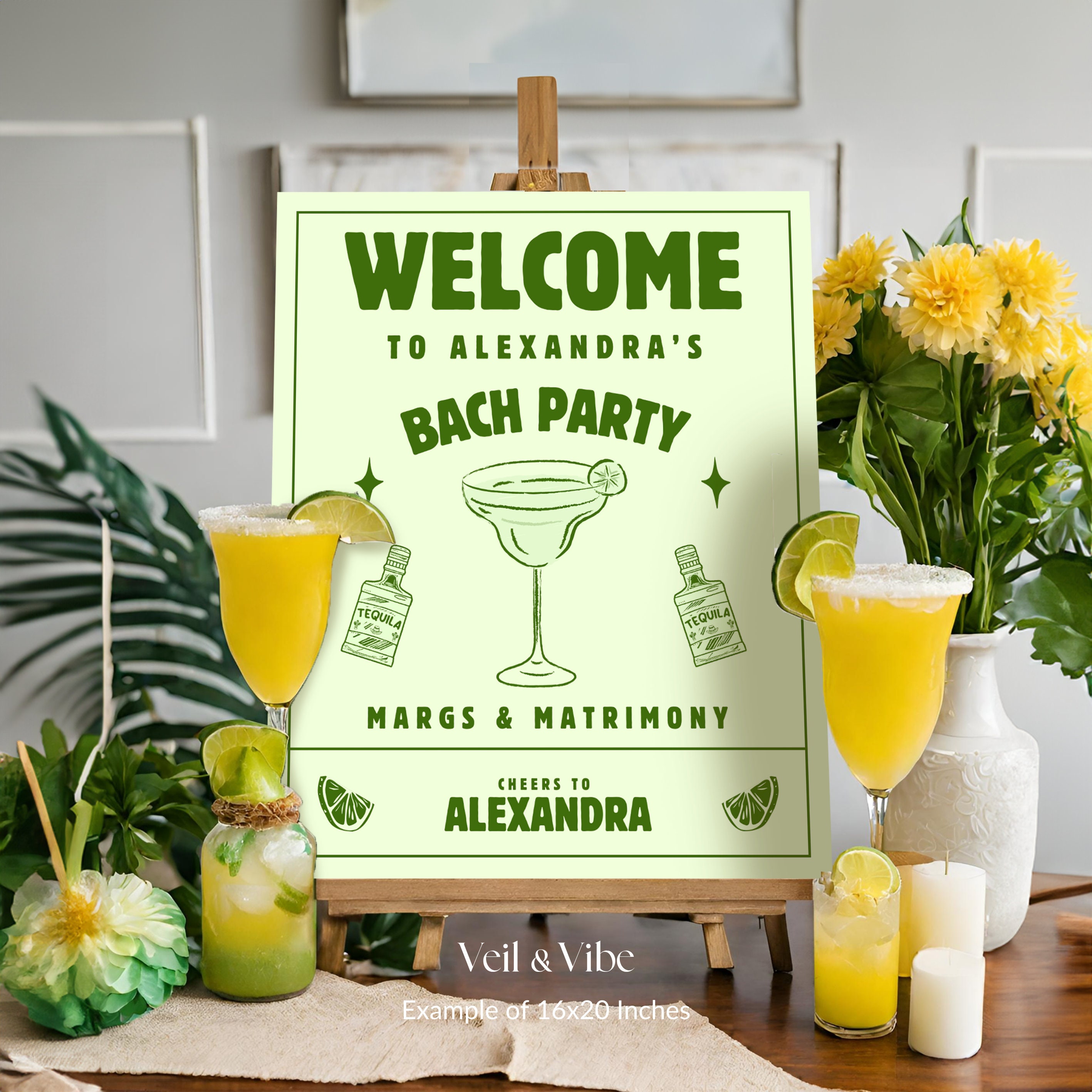 Margs and Matrimony Bachelorette Sign Decor Bachelorette Party ...