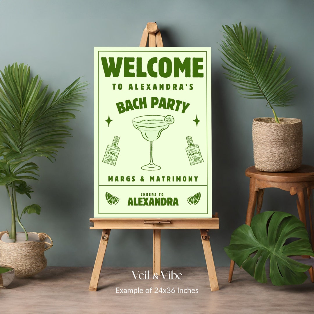 Margs and Matrimony Bachelorette Sign Decor Bachelorette Party ...