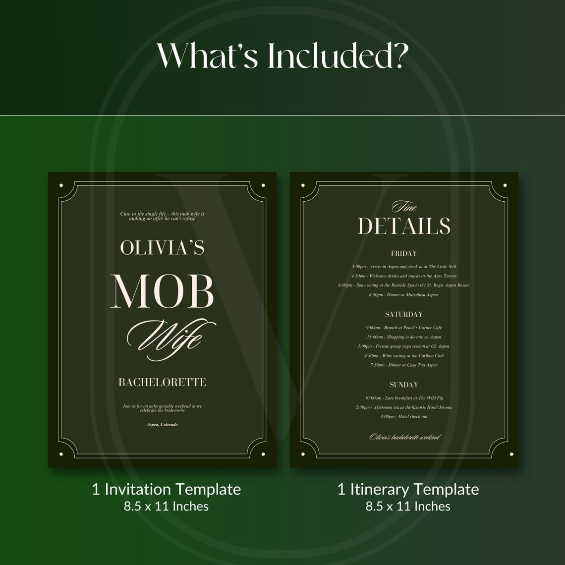 Mob Wife Bachelorette Invitation Template Champagne Bachelorette ...