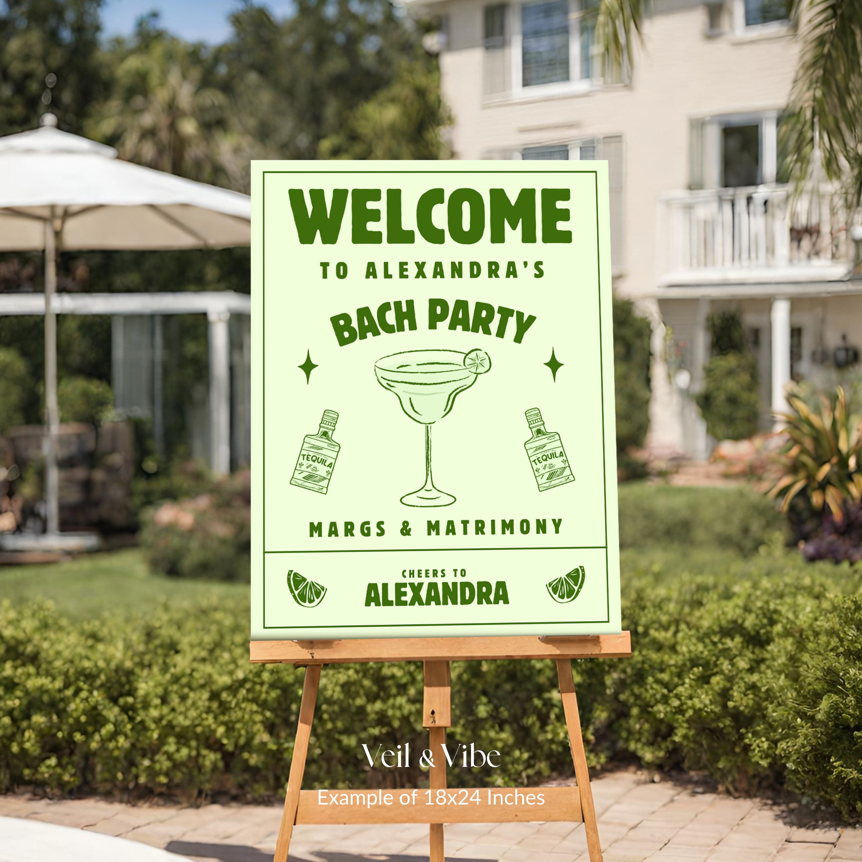 Margs and Matrimony Bachelorette Sign Decor Bachelorette Party ...