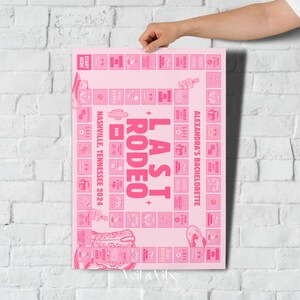 Last Rodeo Bachelorette Game Printable Board Game Bachelorette Drinking ...