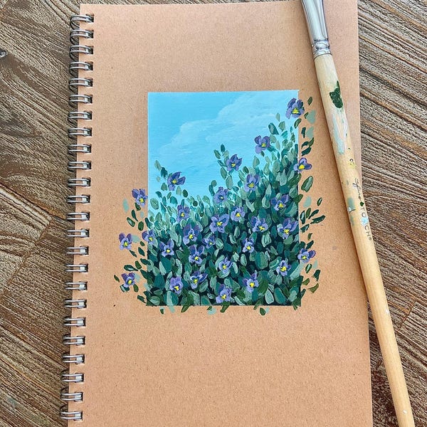Painted Journal - Etsy