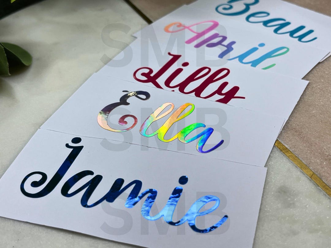 Personalised Vinyl Name Stickers: Custom Decals for Gifts - Etsy