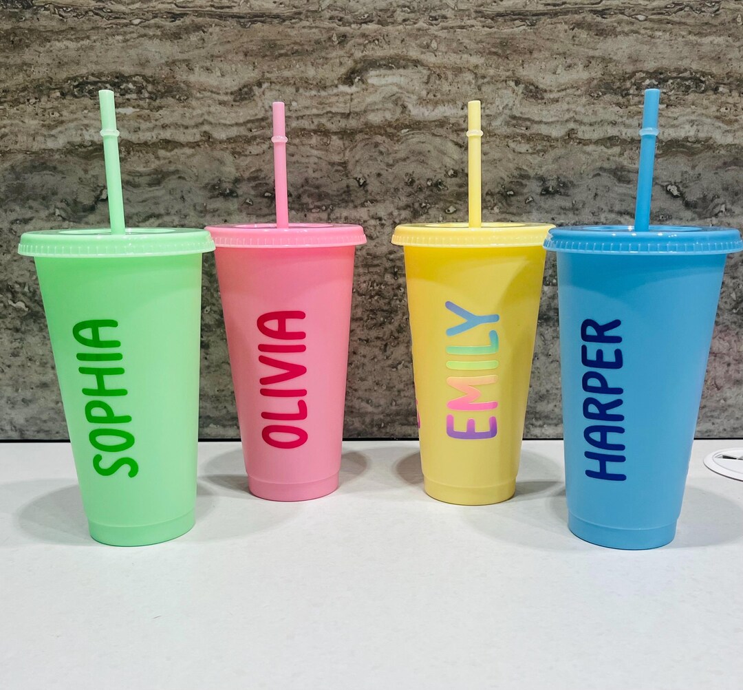 Childrens Name Stickers - Kids Party Name Stickers | Cold Cups Stickers ...