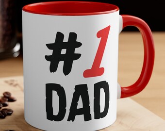 Number One Dad 1 Dad Father's Day Mug Father's Day Father's Day Gift ...