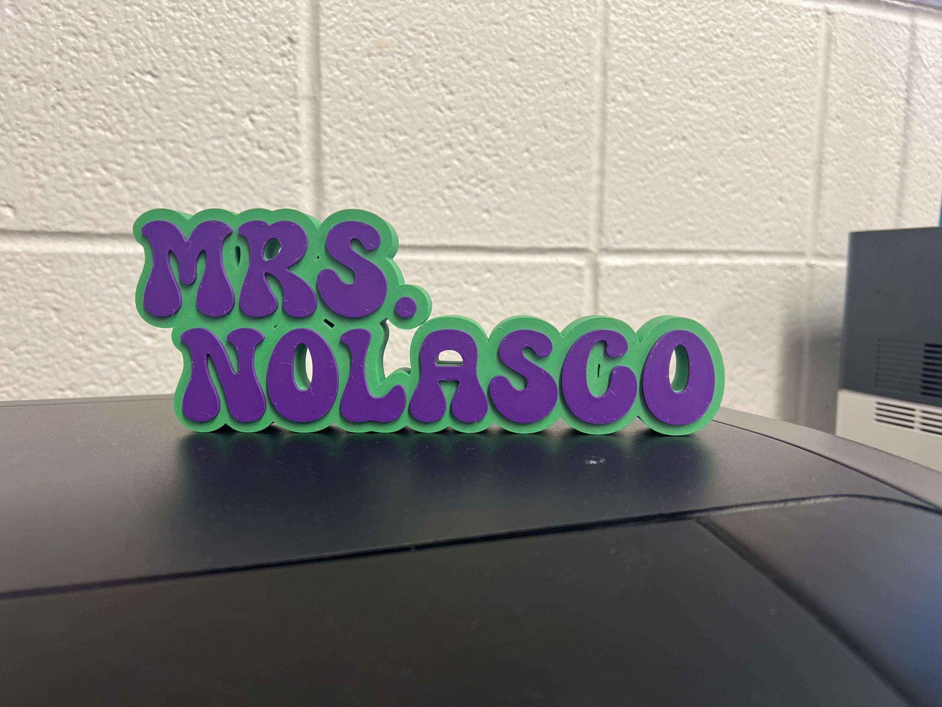 Personalized 3D Printed Desk Name Sign, Customizable Office Name Plate ...