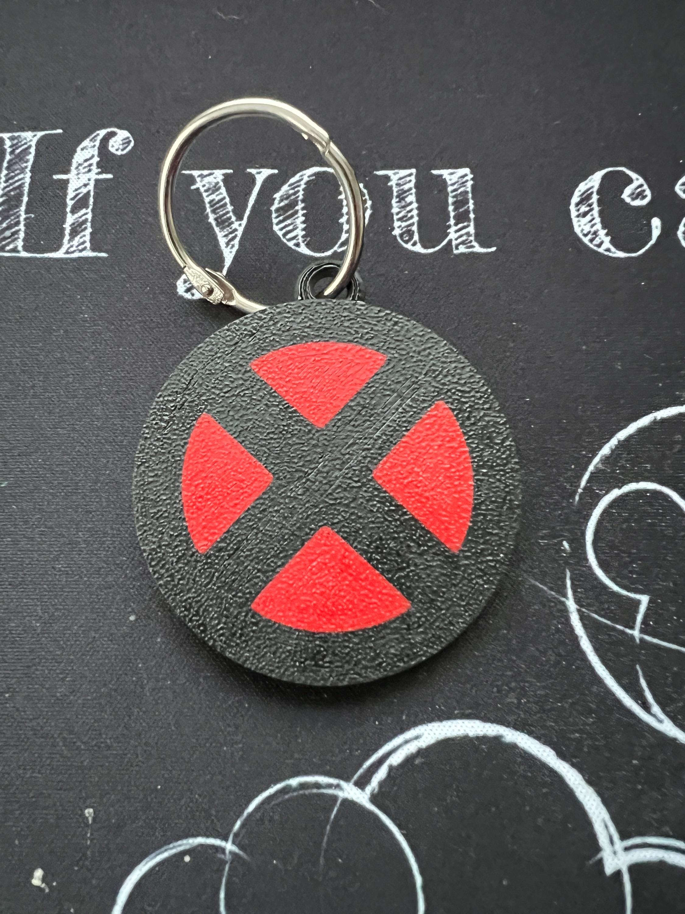 X-men Inspired 3D Printed Keychain – Classic X-men Logo, Eco-friendly ...