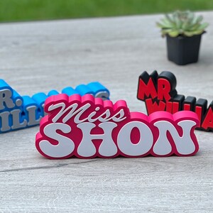 Personalized 3D Printed Desk Name Sign, Customizable Office Name Plate ...