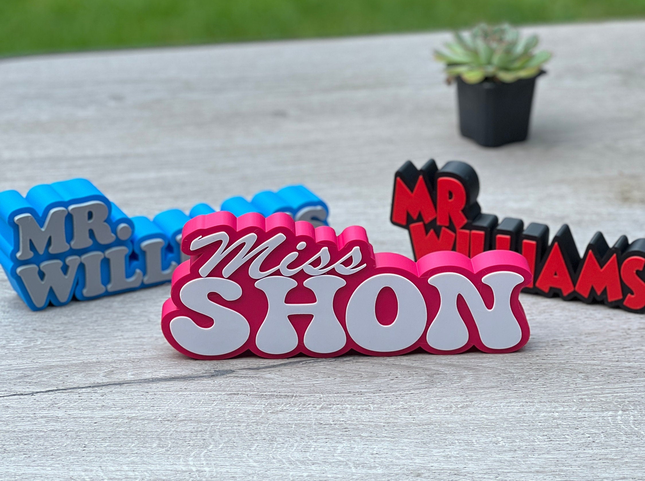 Personalized 3D Printed Desk Name Sign, Customizable Office Name Plate ...