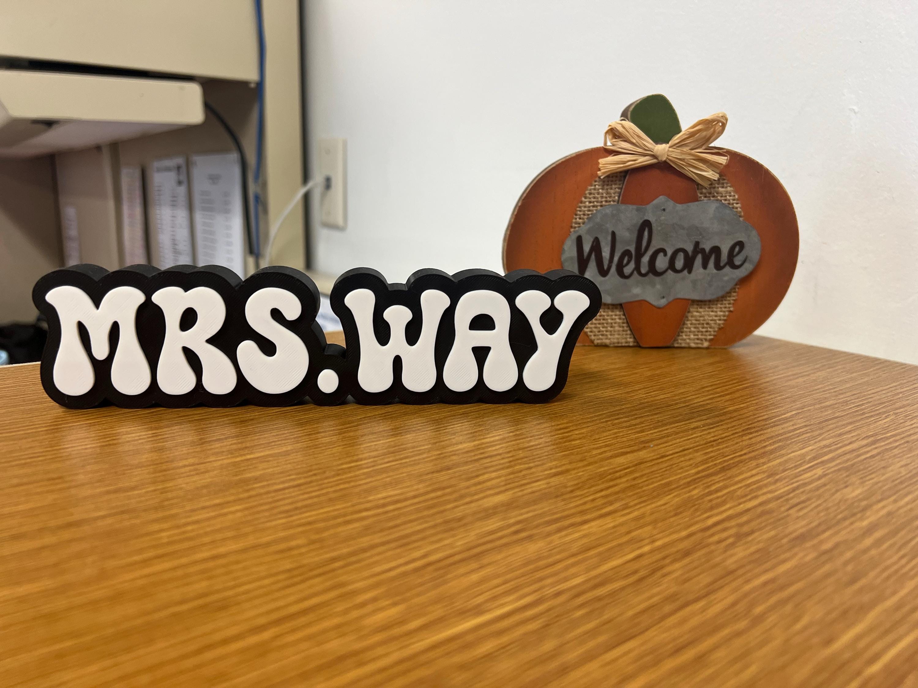 Personalized 3D Printed Desk Name Sign, Customizable Office Name Plate ...