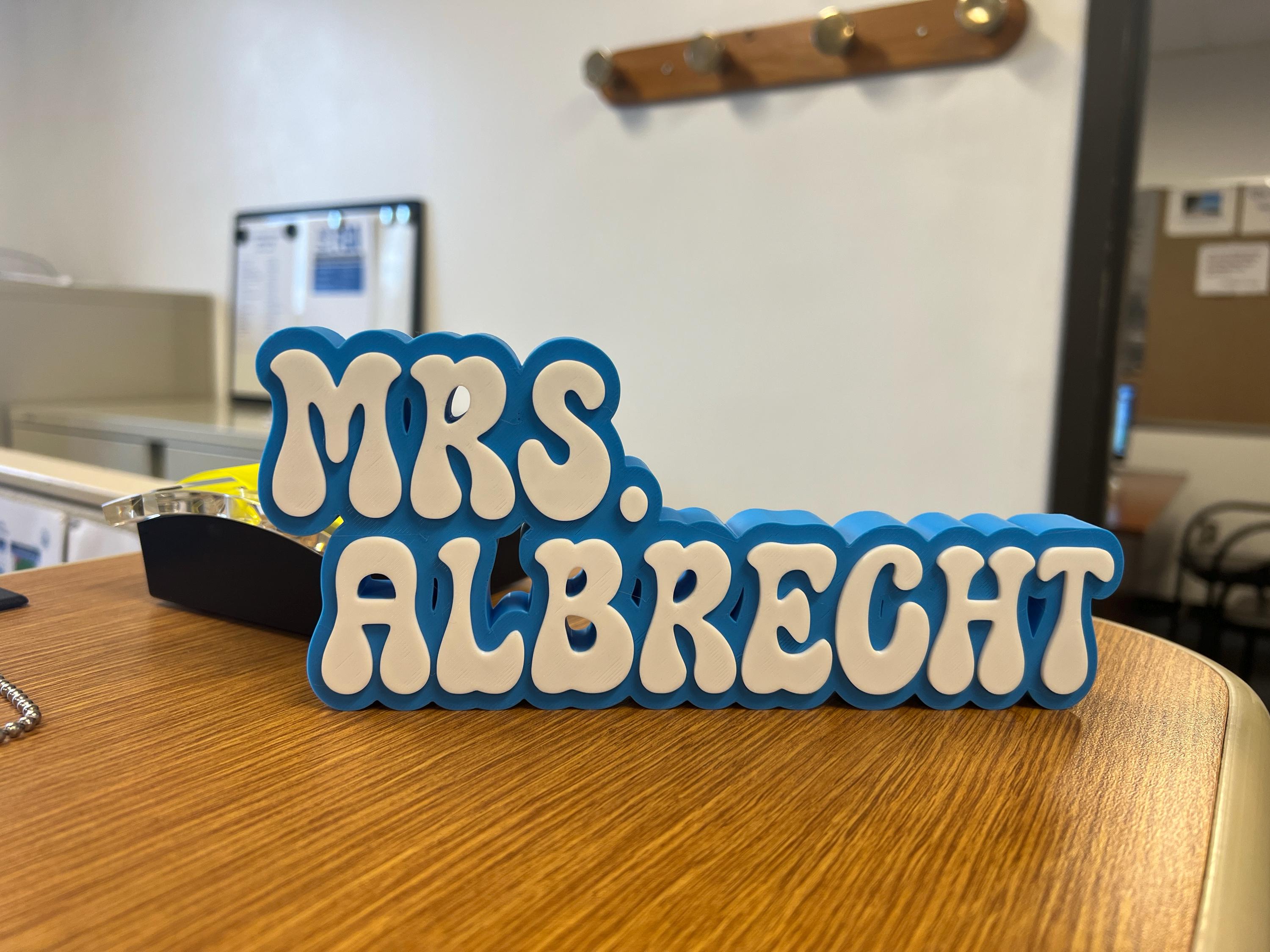 Personalized 3D Printed Desk Name Sign, Customizable Office Name Plate ...