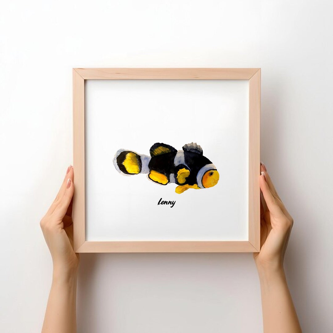 Mini Fish Portrait Custom Watercolor Fish Painting Christmas Gift Pet ...