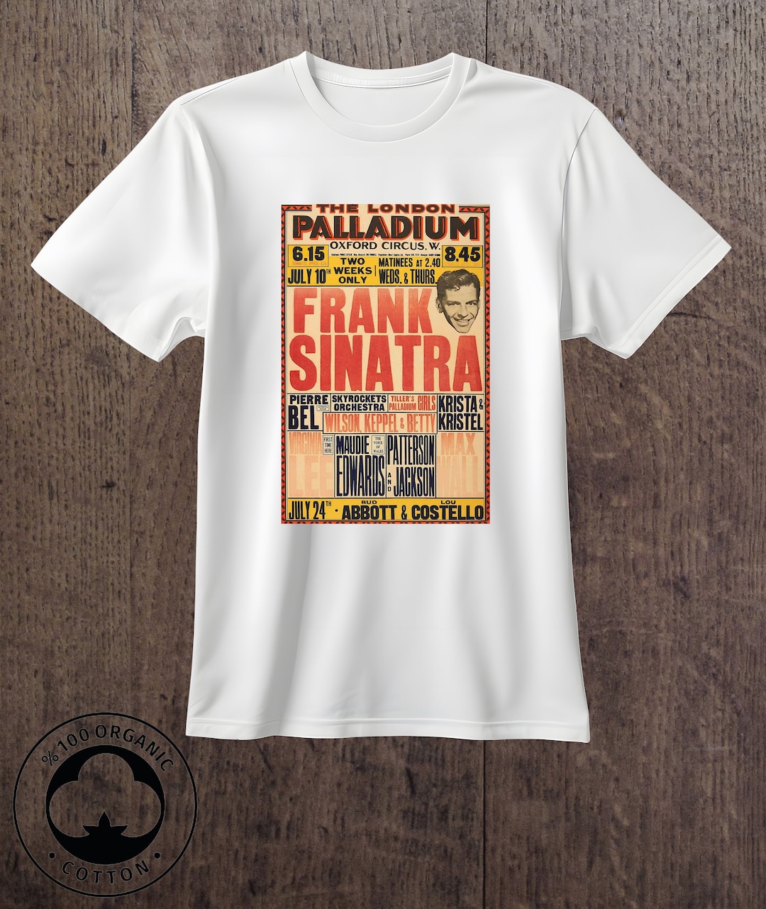 Vintage Frank Sinatra Unisex Short Sleeve T-shirt Youth Shirt Women ...