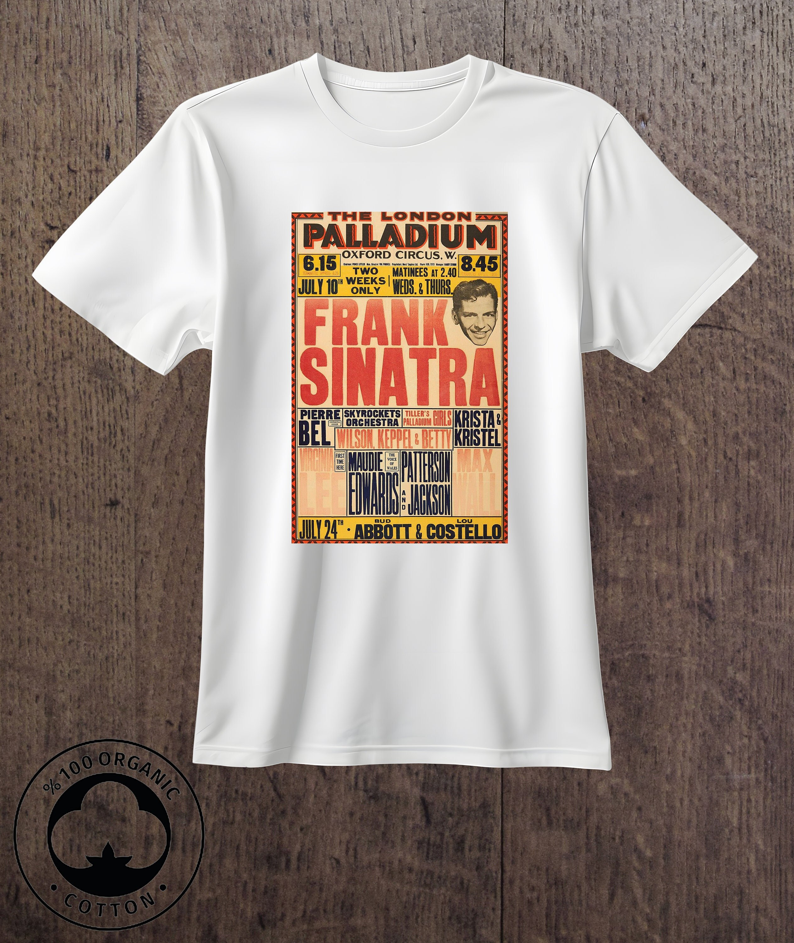 Vintage Frank Sinatra Unisex Short Sleeve T-shirt Youth Shirt Women ...