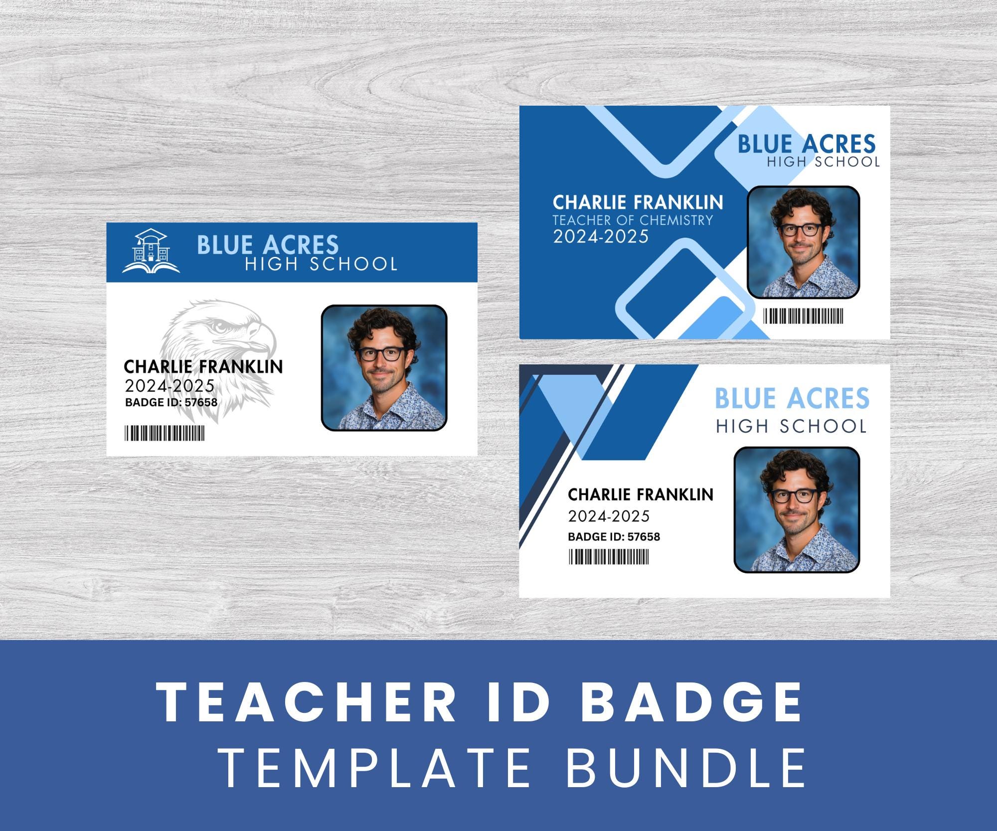 Printable High School Teacher ID Name Badge Template | Halloween ...