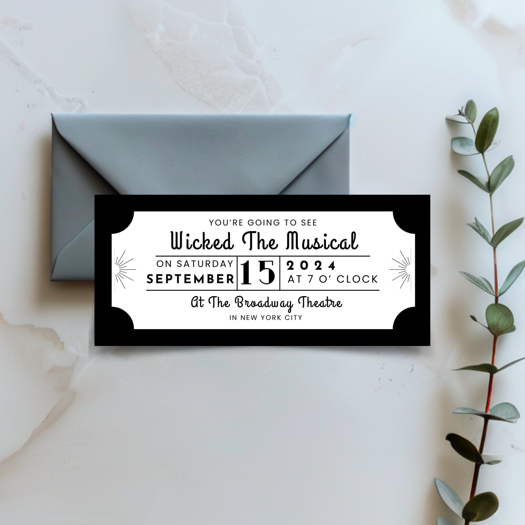 Personalized Event Ticket | Surprise Show Voucher (digital File) - Etsy