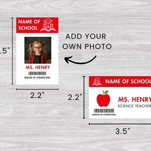 Printable Teacher ID Name Badge Template | School Halloween Costume ...