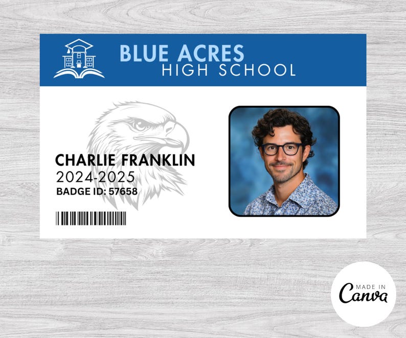 Printable High School Teacher ID Name Badge Template | Halloween ...