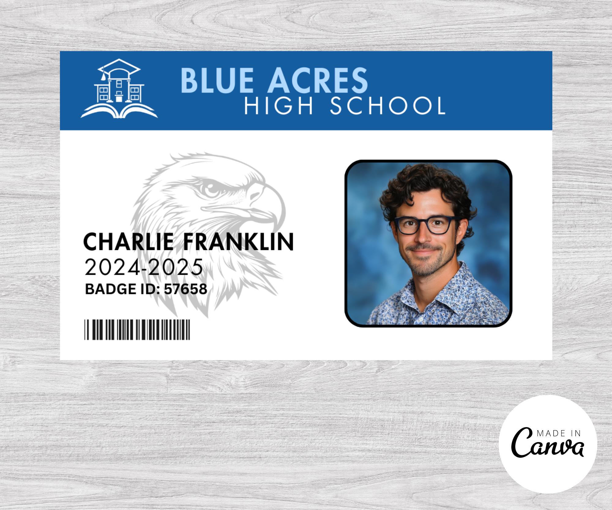 Printable High School Teacher ID Name Badge Template | Halloween ...