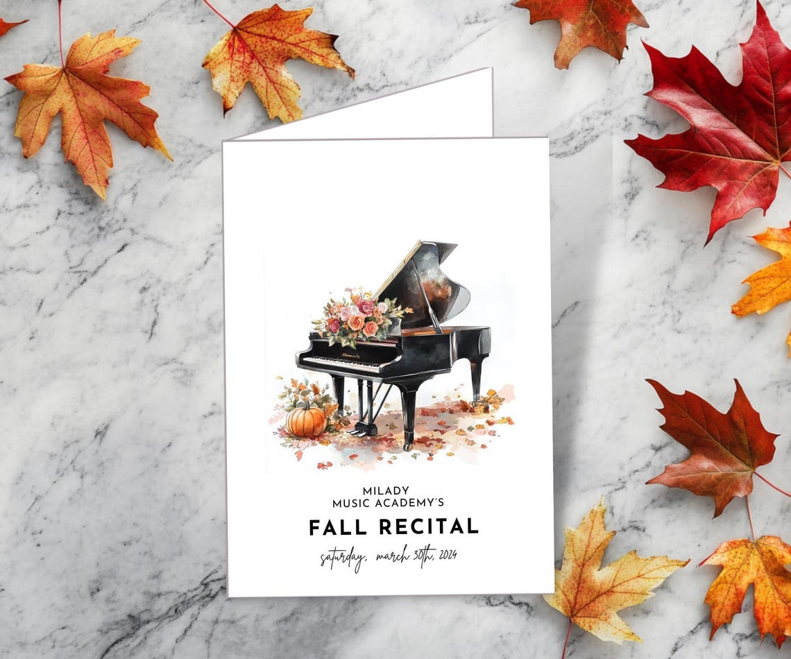 Printable Music Program Template | Student Recital | Piano Recital ...