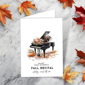 Printable Music Program Template | Student Recital | Piano Recital ...