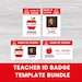 Printable Teacher ID Name Badge Template | School Halloween Costume ...