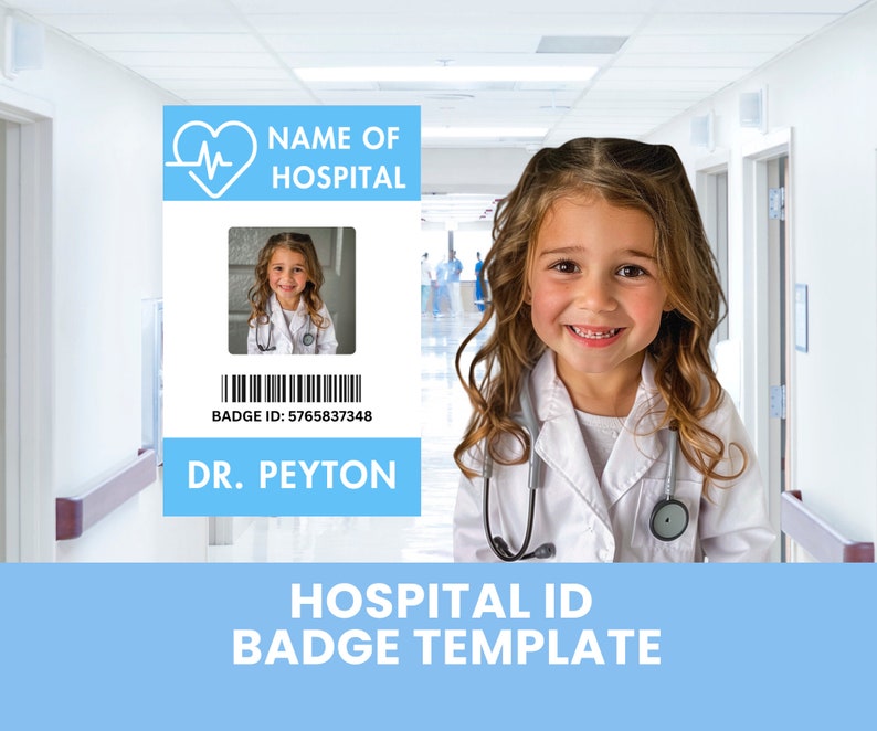 Printable Doctor ID Name Badge | Hospital Nurse Halloween Costume ...