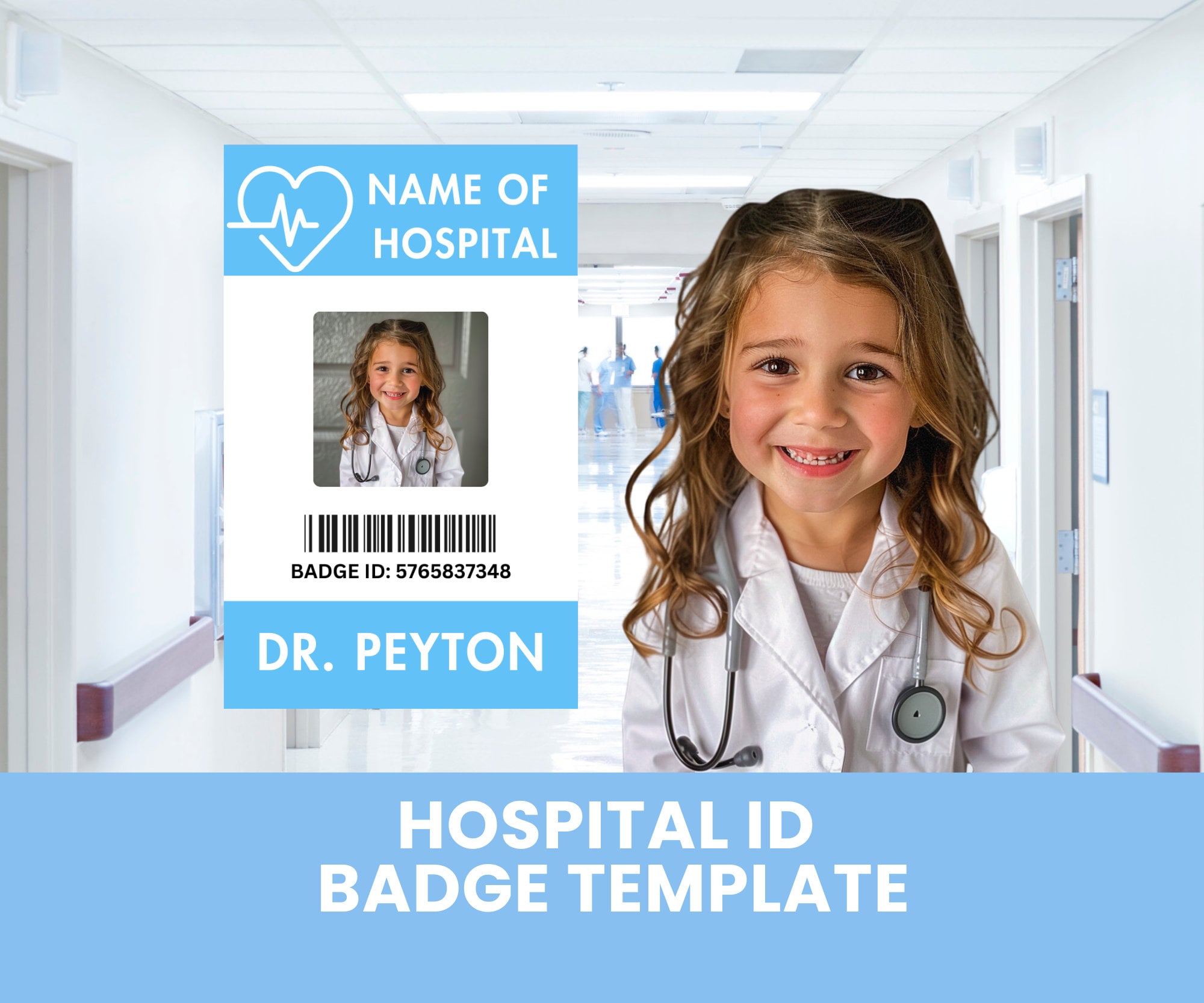 Printable Doctor ID Name Badge | Hospital Nurse Halloween Costume ...