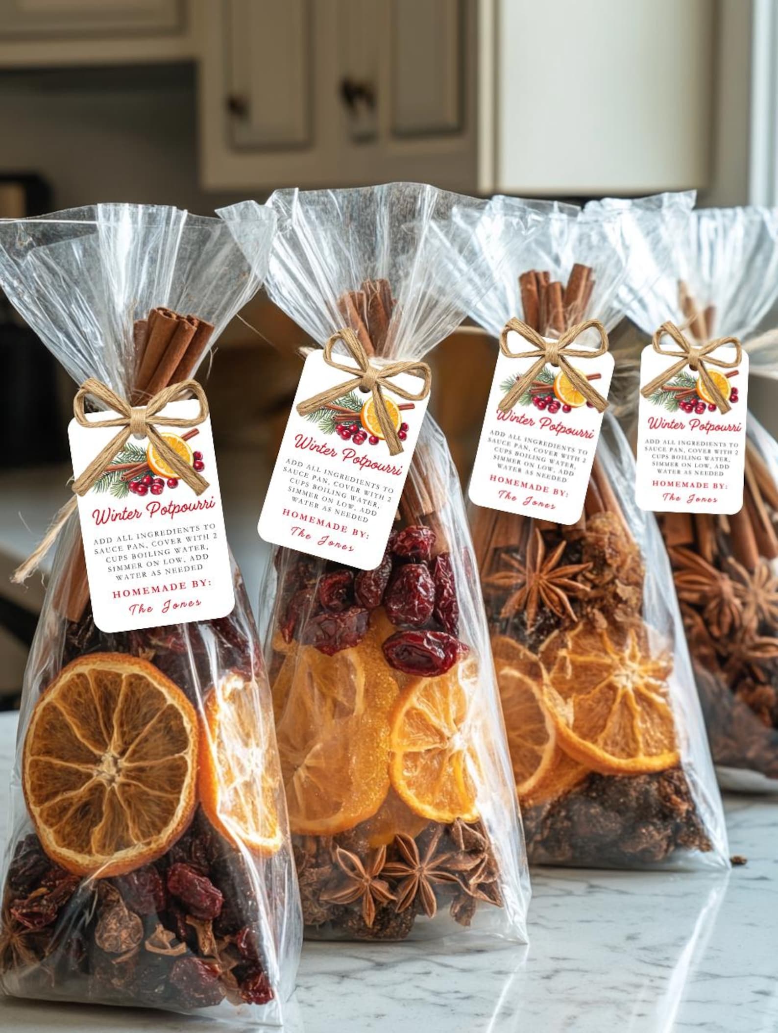 Printable Potpourri Gift Tag, Editable Christmas Stovetop Recipe Card ...