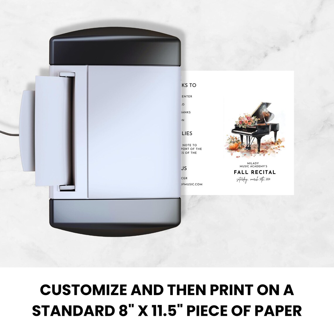 Printable Music Program Template | Student Recital | Piano Recital ...