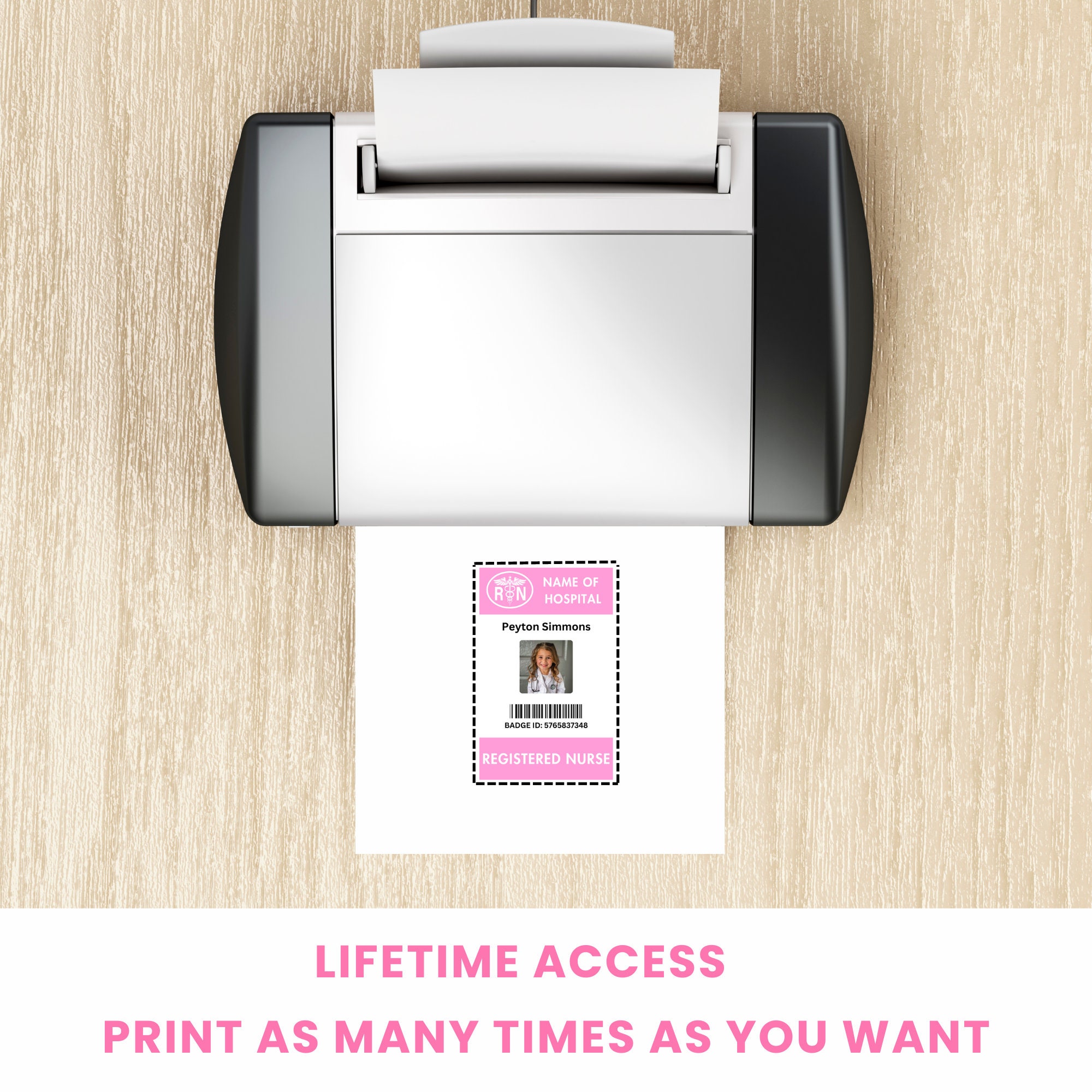 Printable Doctor ID Name Badge | Hospital Nurse Halloween Costume ...