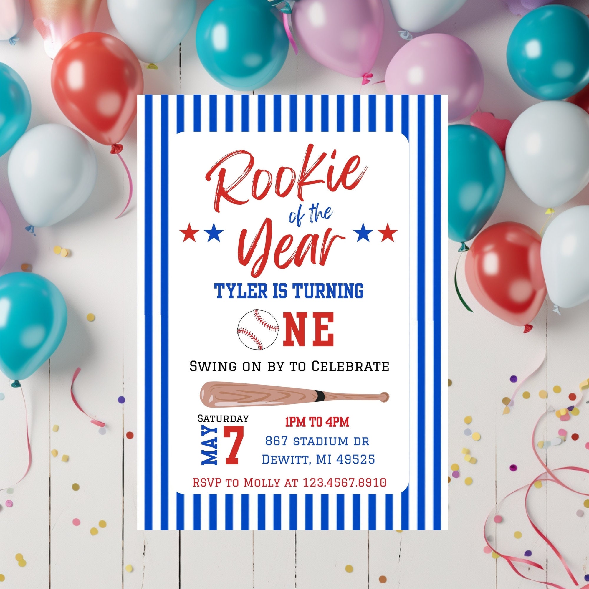 Rookie of the Year Birthday Bundle, Boys 1st Birthday Package ...