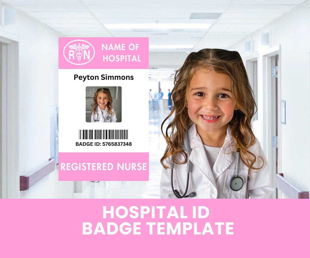 Printable Doctor ID Name Badge | Hospital Nurse Halloween Costume ...
