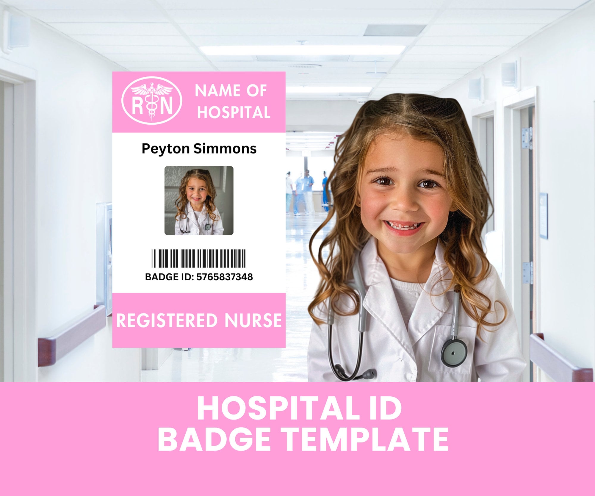 Printable Doctor ID Name Badge | Hospital Nurse Halloween Costume ...