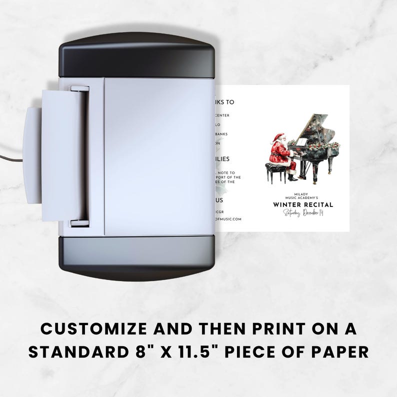 Printable Music Program Template | Student Recital | Piano Recital ...