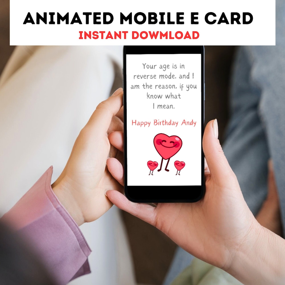 Digital E-card Birthday , Electronic Birthday Card for Him / Her ...