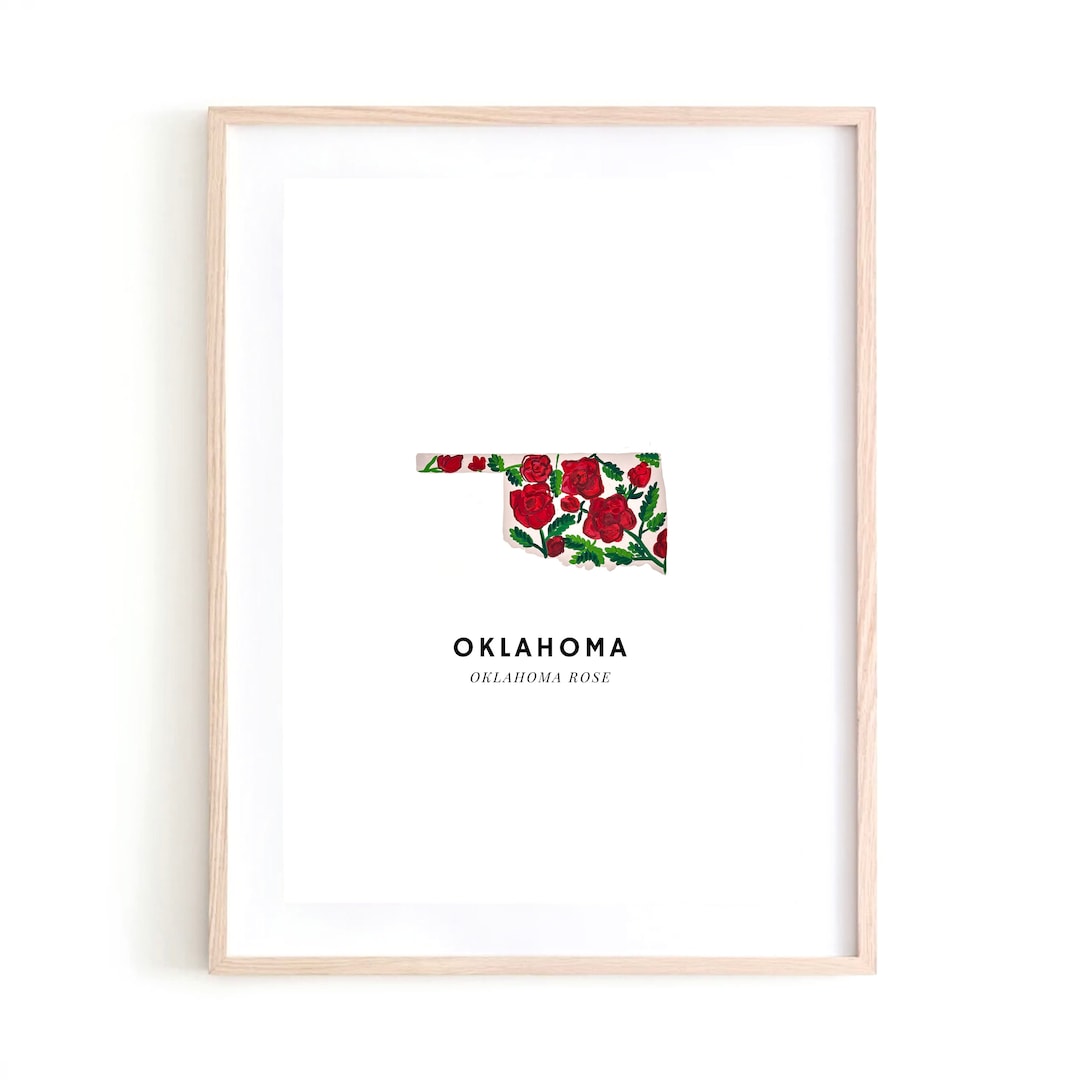 Oklahoma State Flower Art Print - Etsy