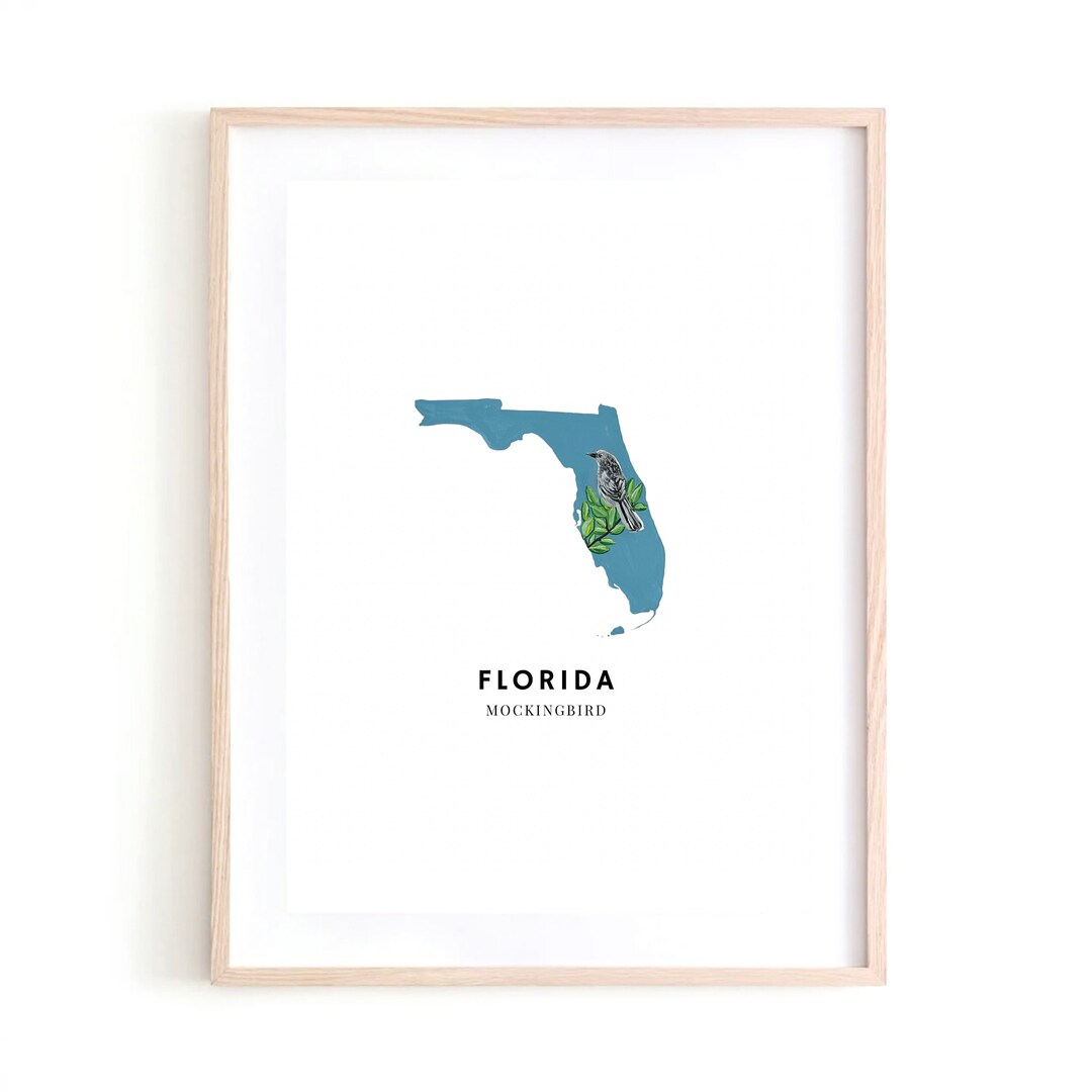 Florida State Bird Art Print - Etsy