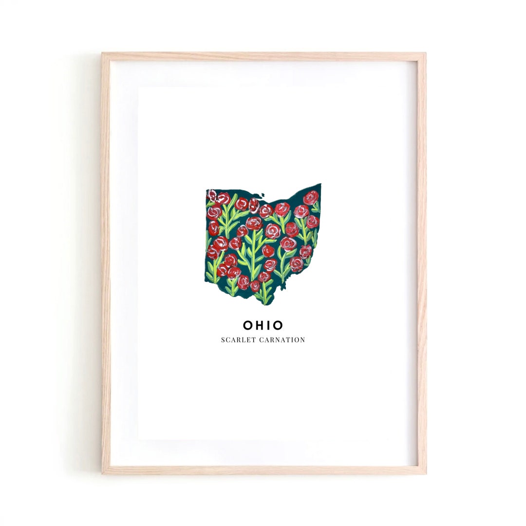 Ohio State Flower Art Print - Etsy