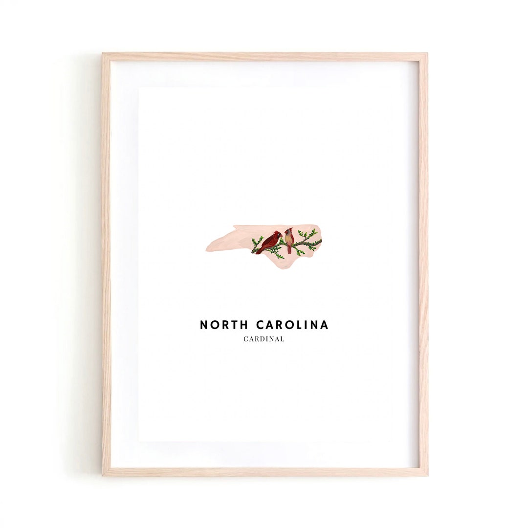 North Carolina State Bird Art Print - Etsy