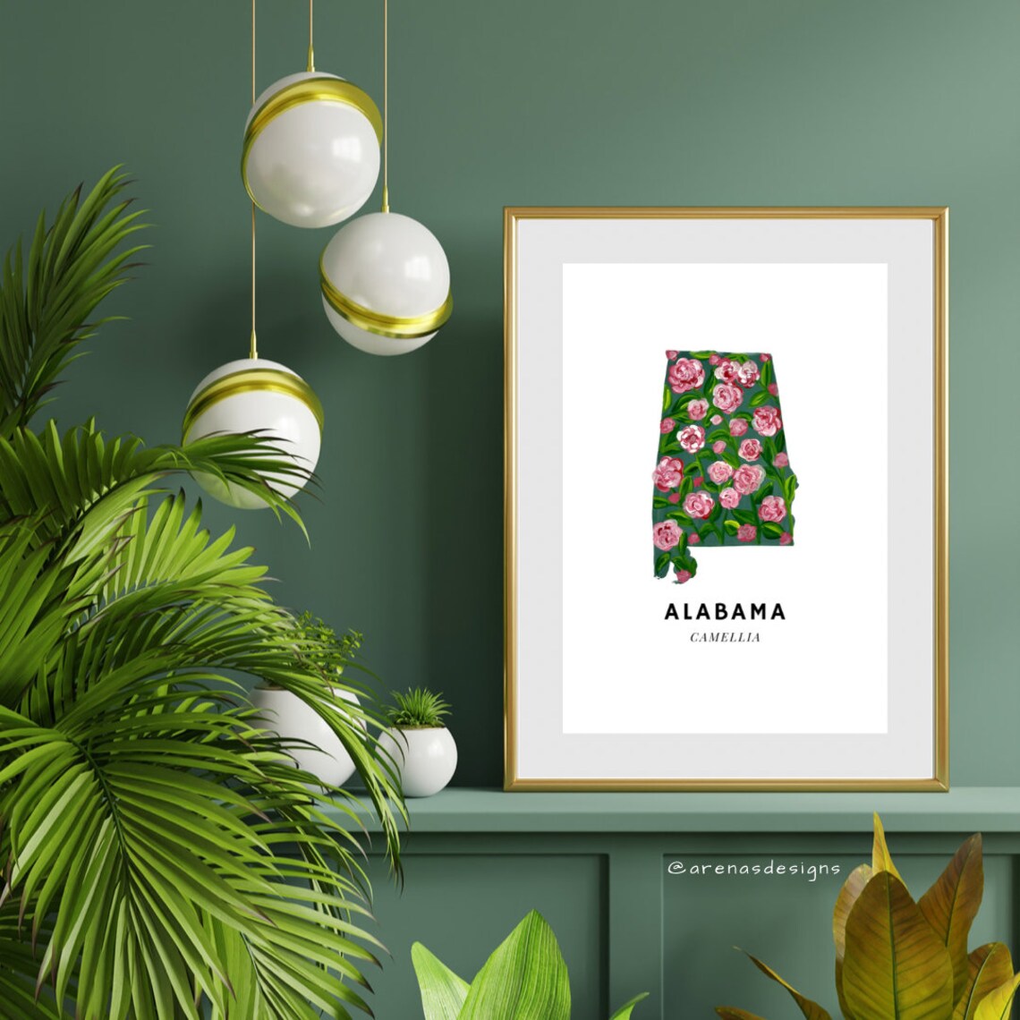Alabama State Flower Art Print - Etsy